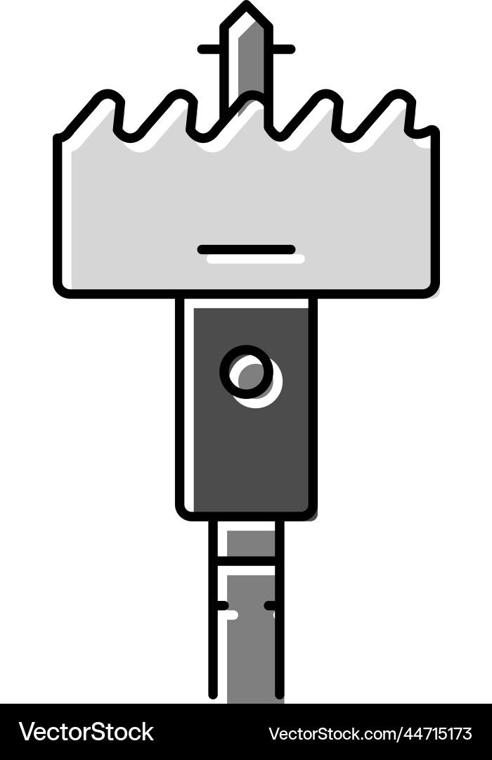 Hole drill saw color icon Royalty Free Vector Image