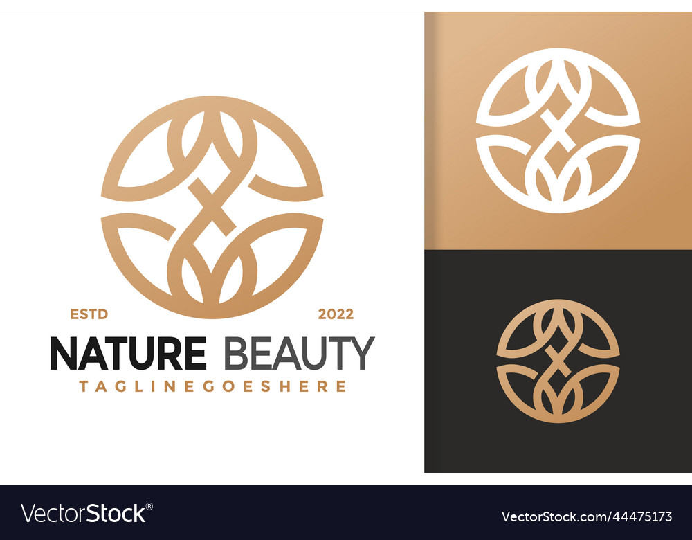 Luxury nature beauty oil logo design brand Vector Image