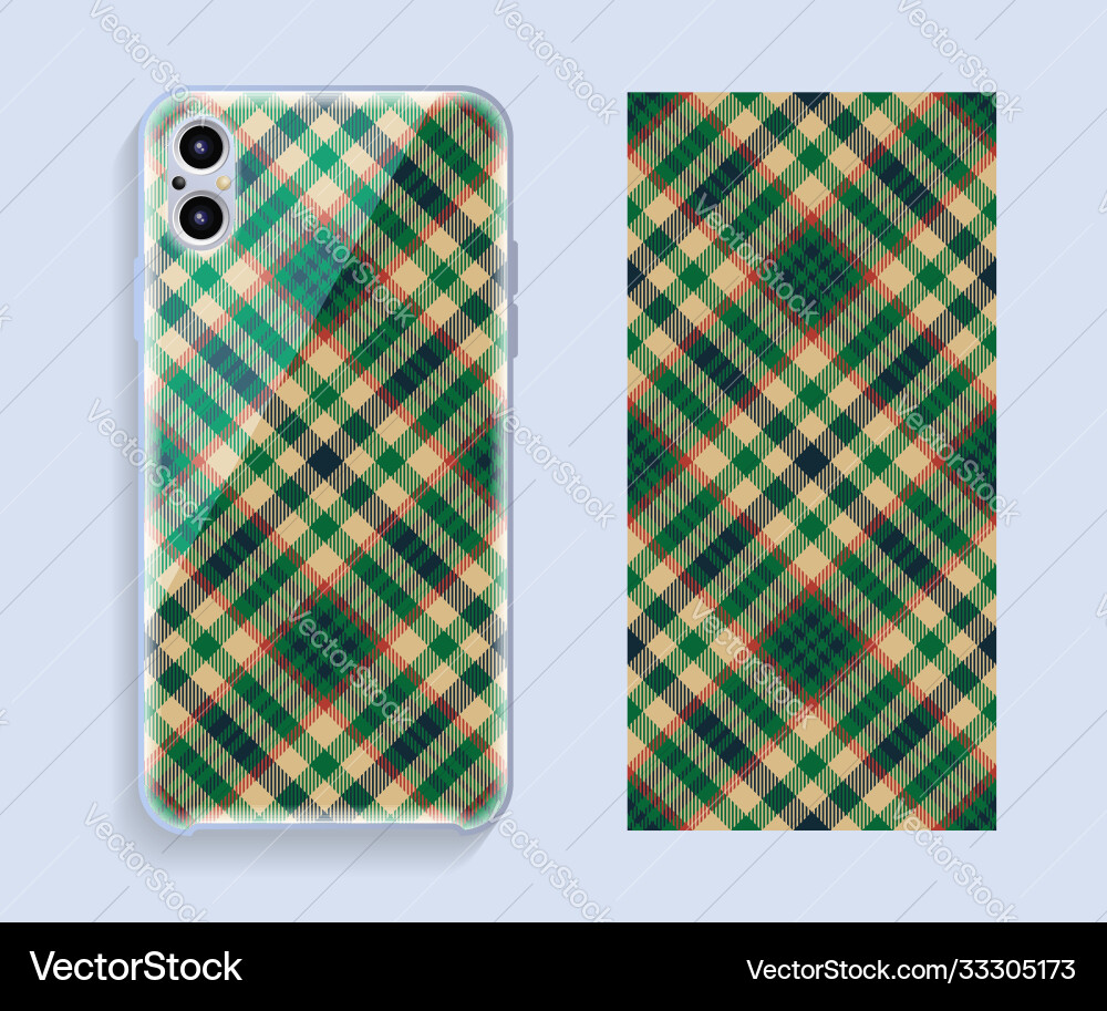 Mobile phone cover design template smartphone Vector Image