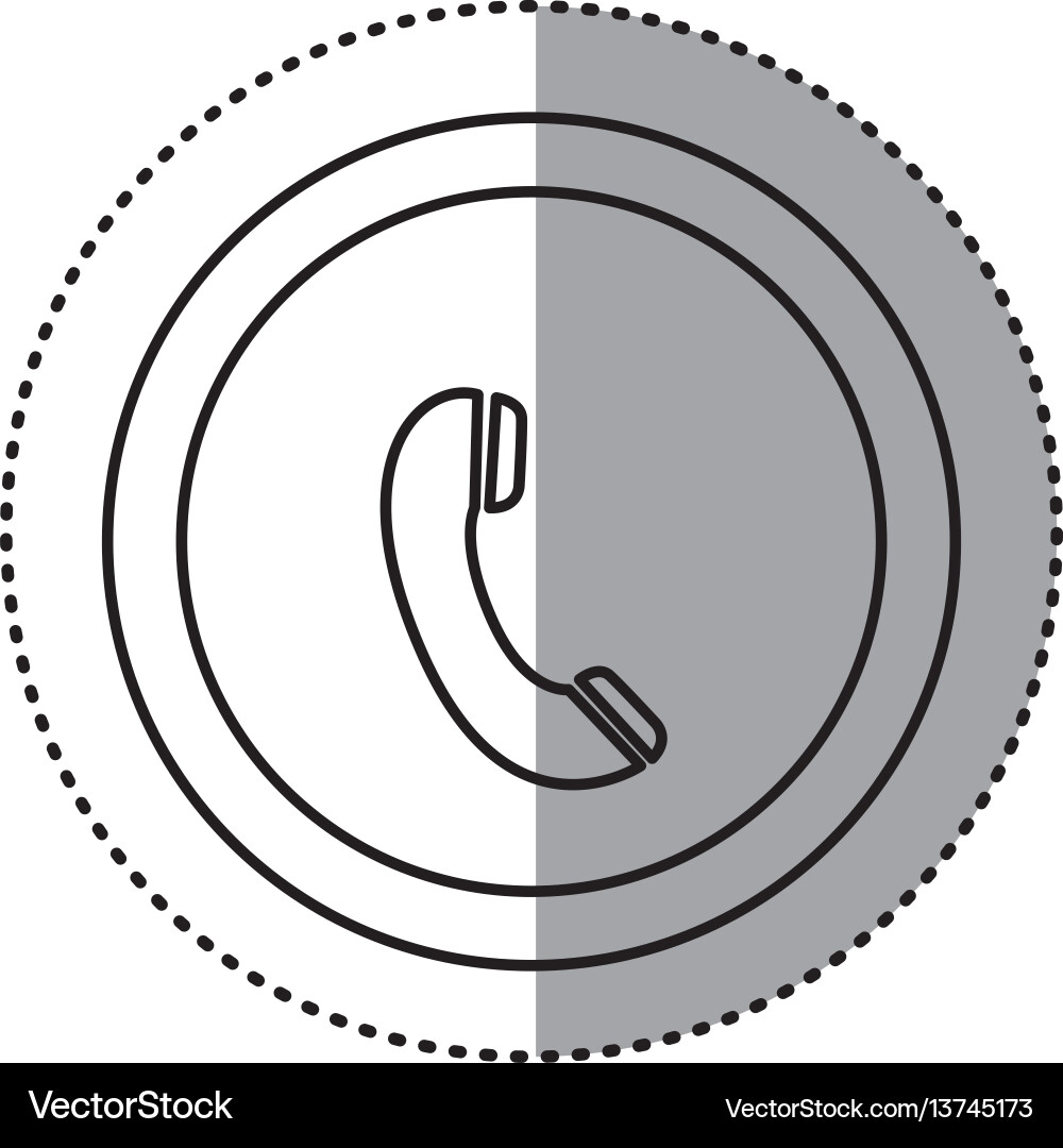 Round symbol communication phone talk icon Vector Image