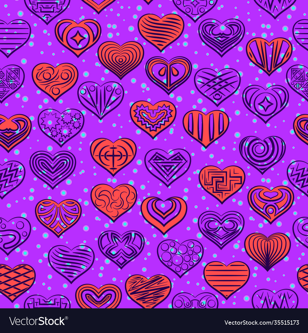 Seamless background valentine hearts Royalty Free Vector