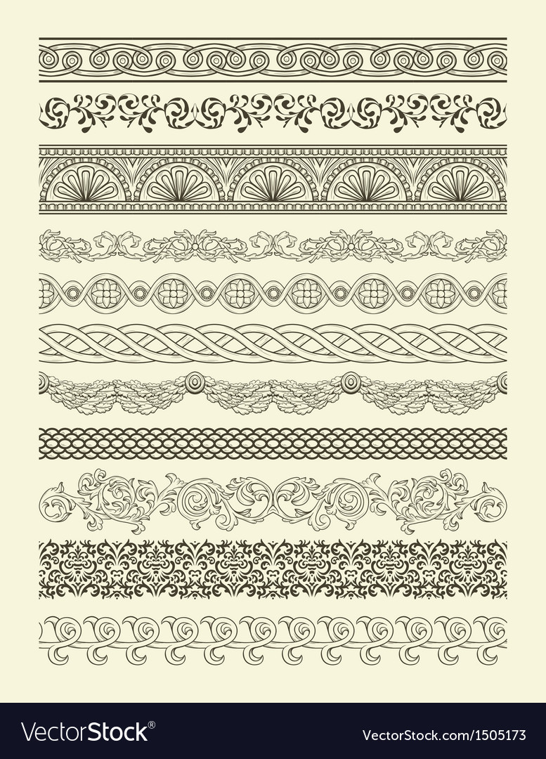 Set of borders Royalty Free Vector Image - VectorStock