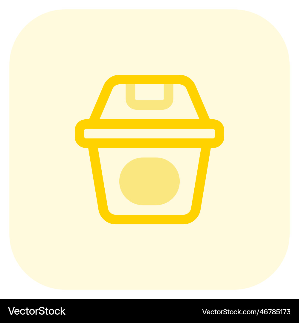 Trash can for waste and junk disposal Royalty Free Vector