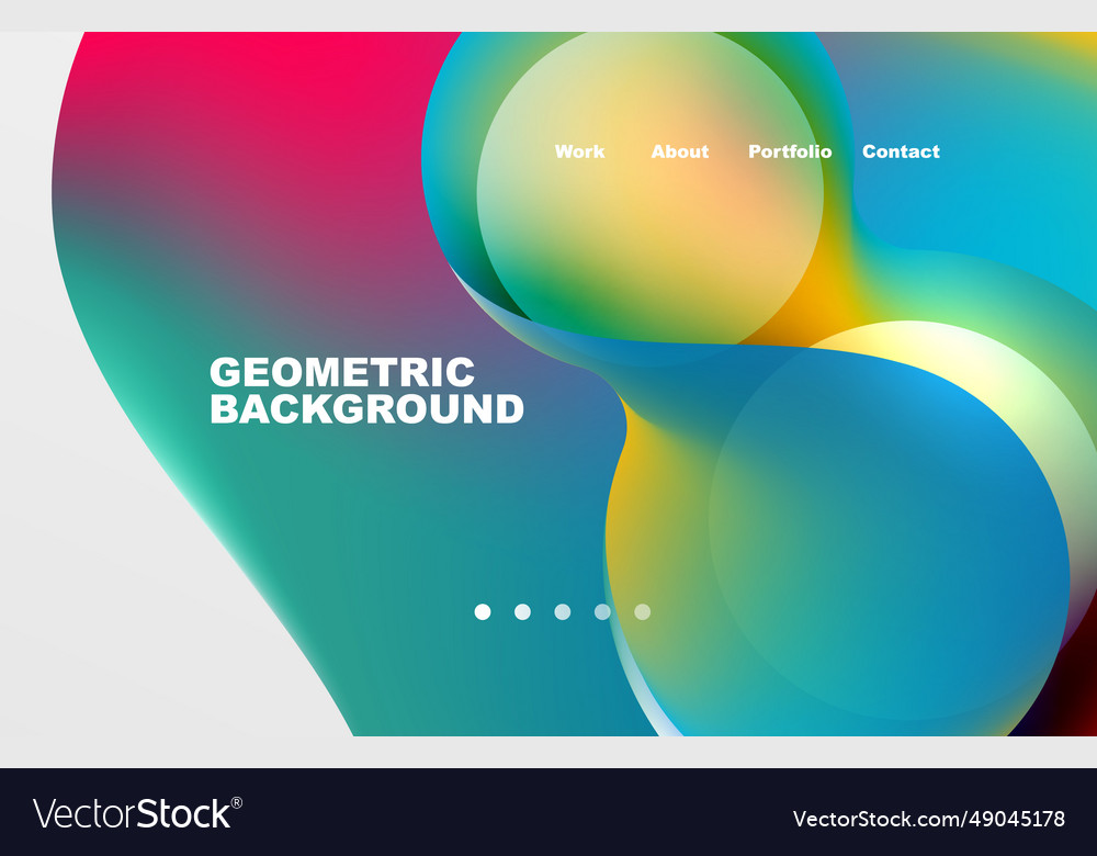 Abstract liquid background for your landing page Vector Image