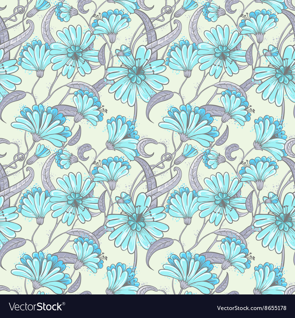 Abstract seamless floral pattern Royalty Free Vector Image