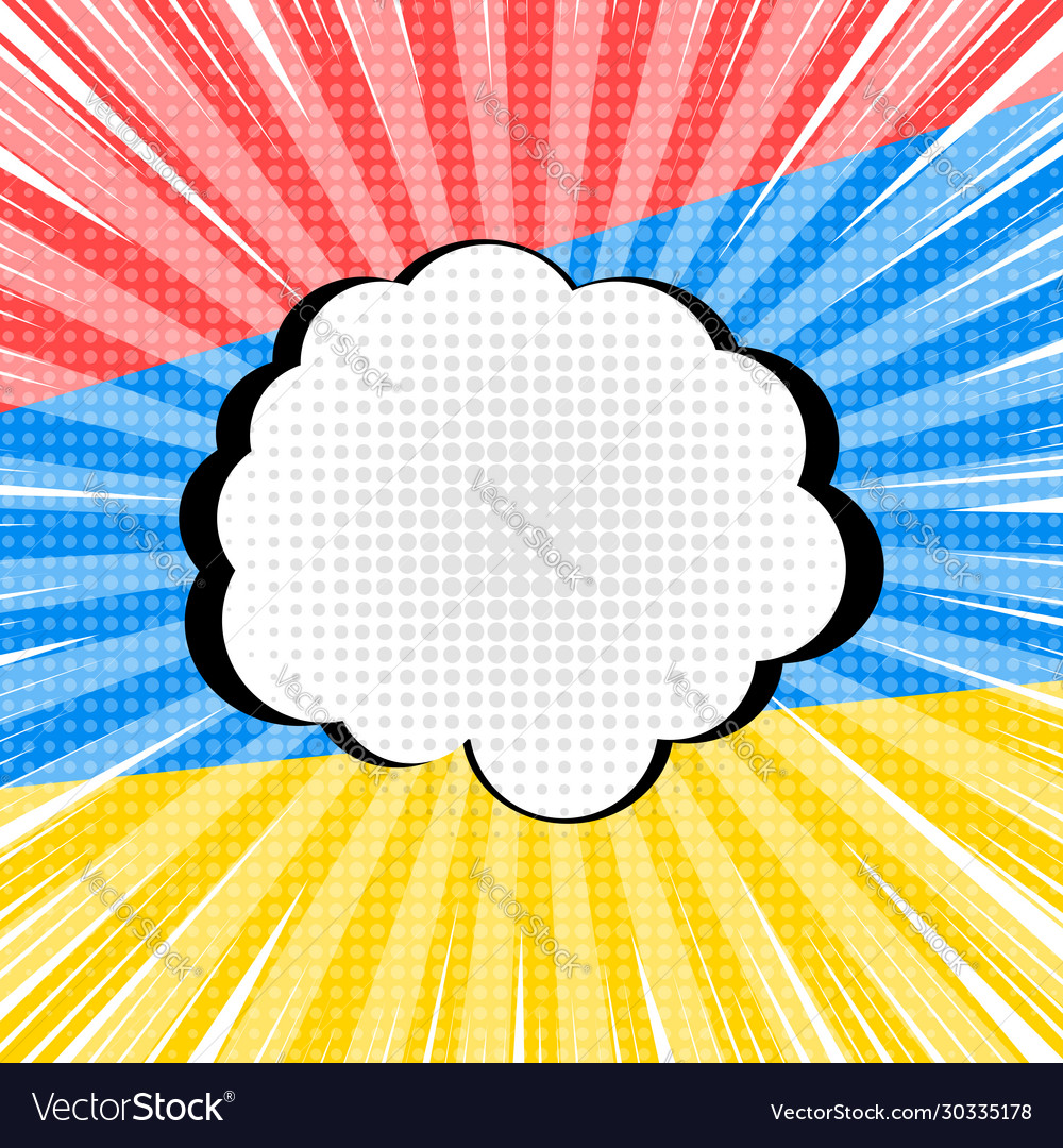 Comic explosive template Royalty Free Vector Image