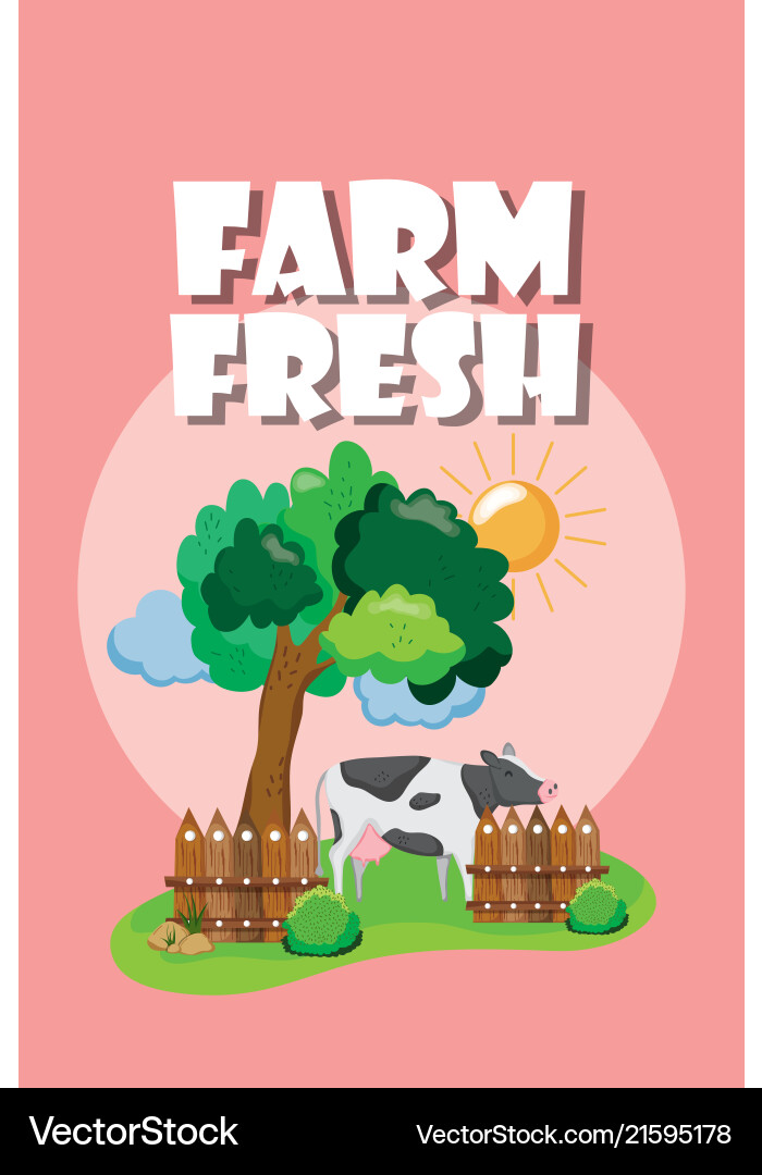 Farm fresh cartoons Royalty Free Vector Image - VectorStock