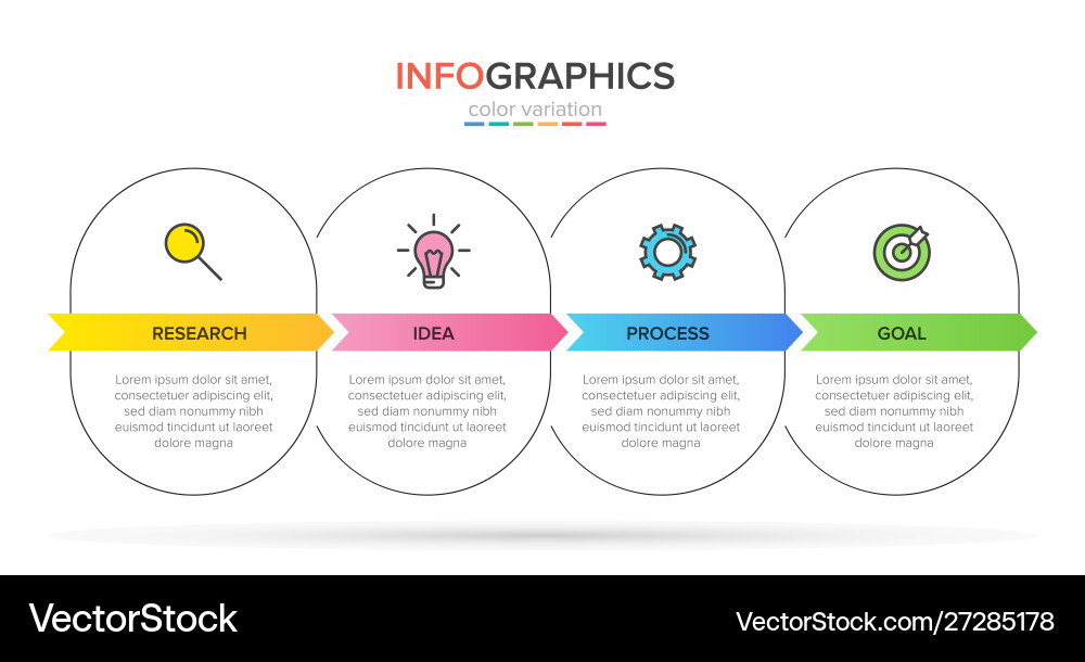 Infographic design with icons and 4 options Vector Image