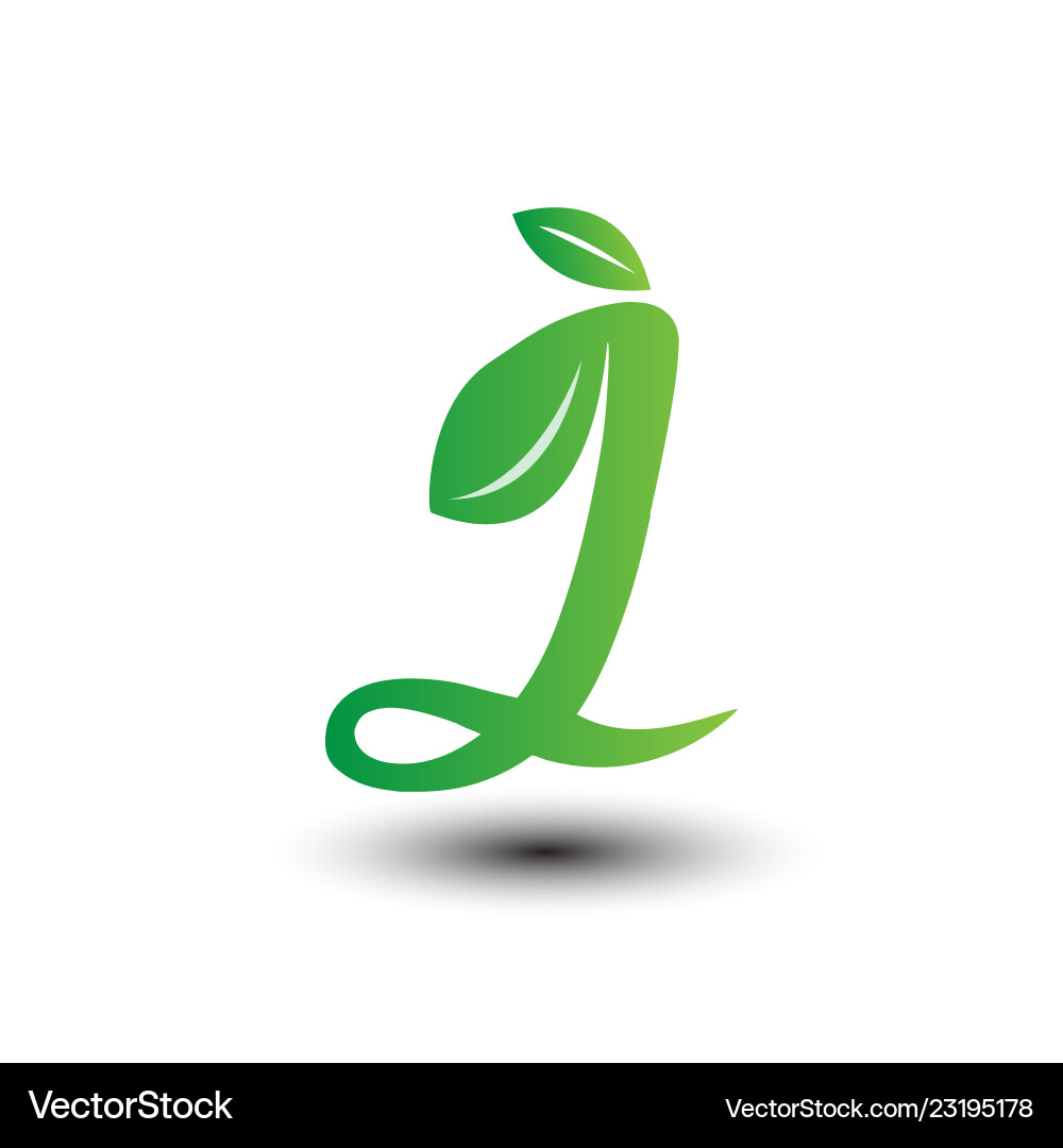Leaf letters symbols Royalty Free Vector Image