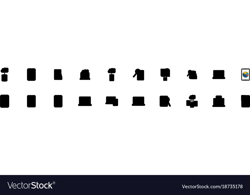 Mobile statistic diagram chart device technology Vector Image