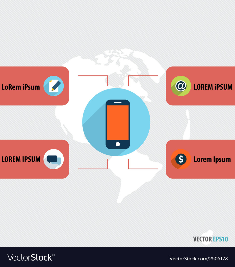 Modern flat design concept business working Vector Image