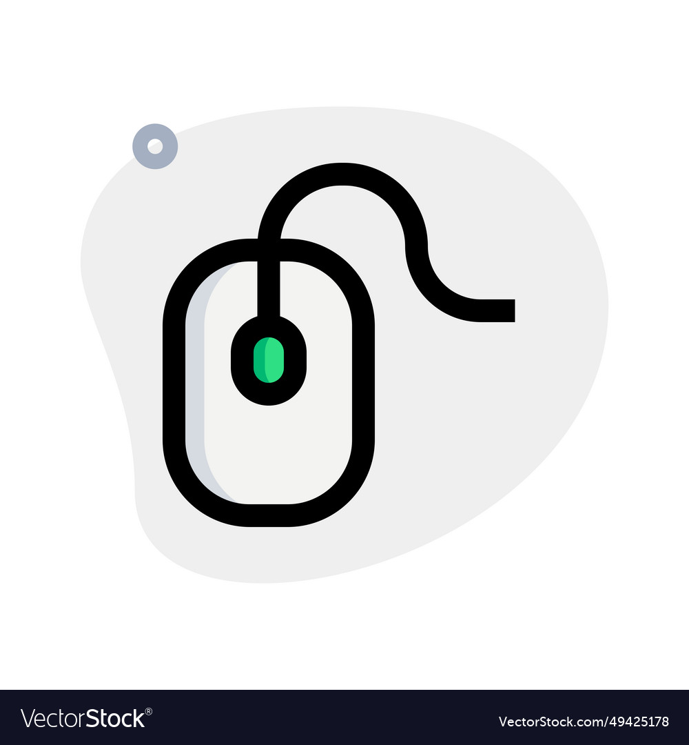 Mouse used to move the cursor on screen Royalty Free Vector