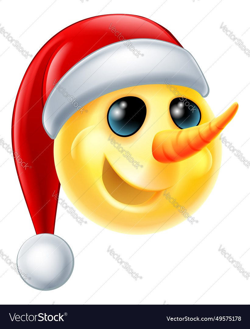 Snowman emoji icon Royalty Free Vector Image - VectorStock