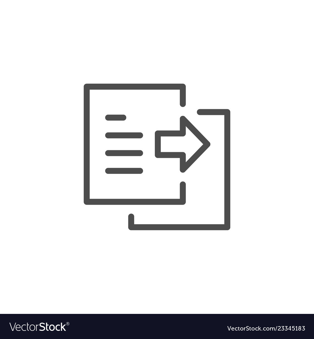 Document copy line icon Royalty Free Vector Image