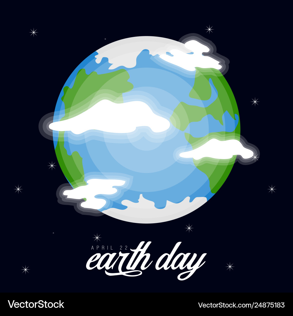 Earth on a space background Royalty Free Vector Image