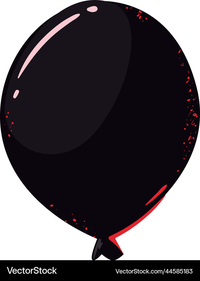 Flat black balloon Royalty Free Vector Image - VectorStock
