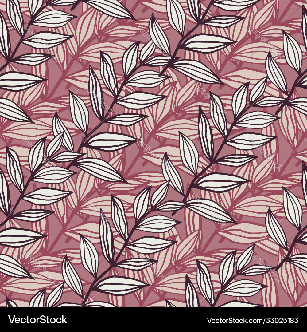 Foliage abstract figures pastel seamless herbal Vector Image