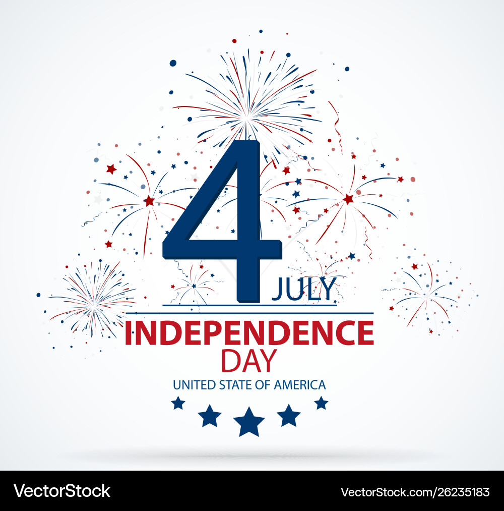 Fourth july independence day usa celebration Vector Image