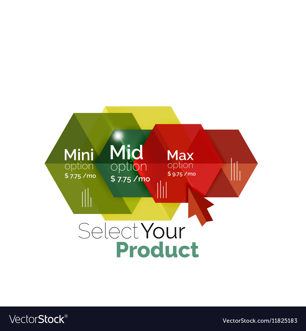 Option select template Royalty Free Vector Image