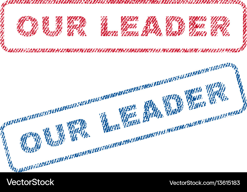 Our leader textile stamps Royalty Free Vector Image