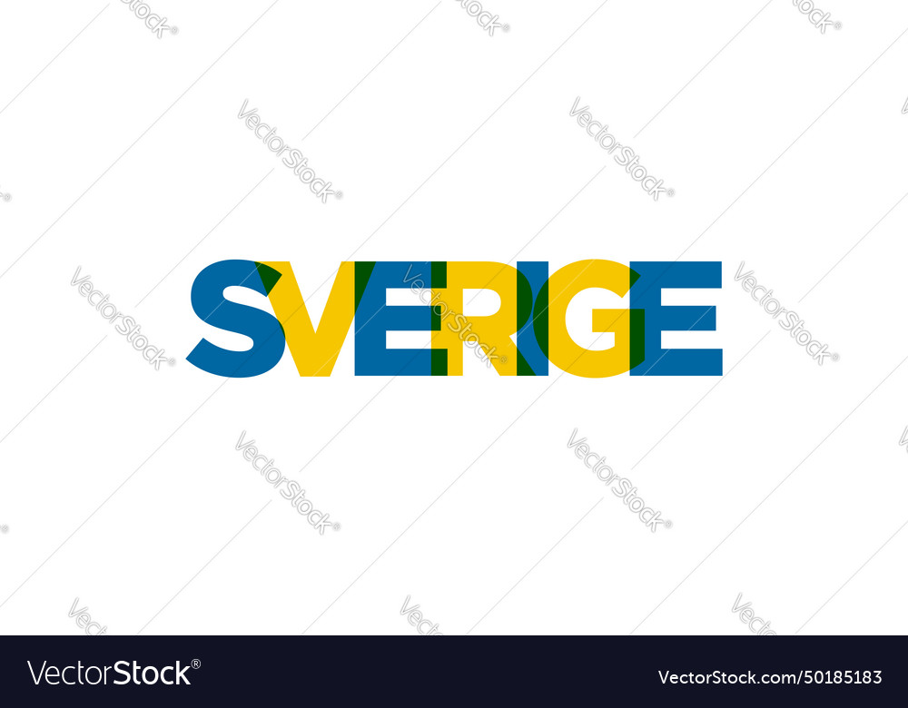 Sweden emblem the design features a geometric Vector Image