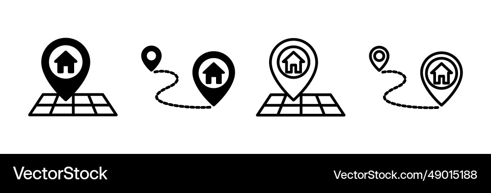 Address icon location symbol pin Royalty Free Vector Image