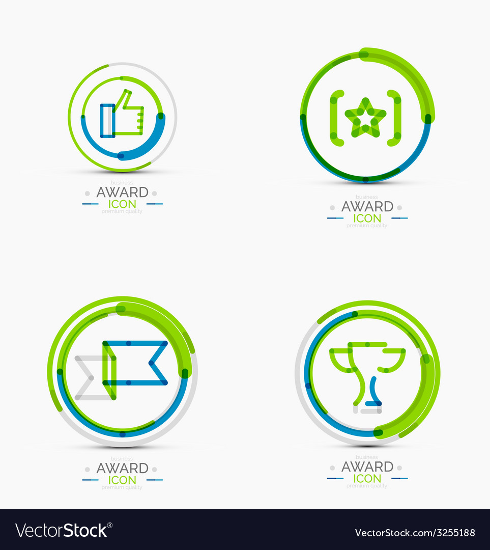 Award icon set logo collection Royalty Free Vector Image Award icon set logo collection Royalty Free Vector Image