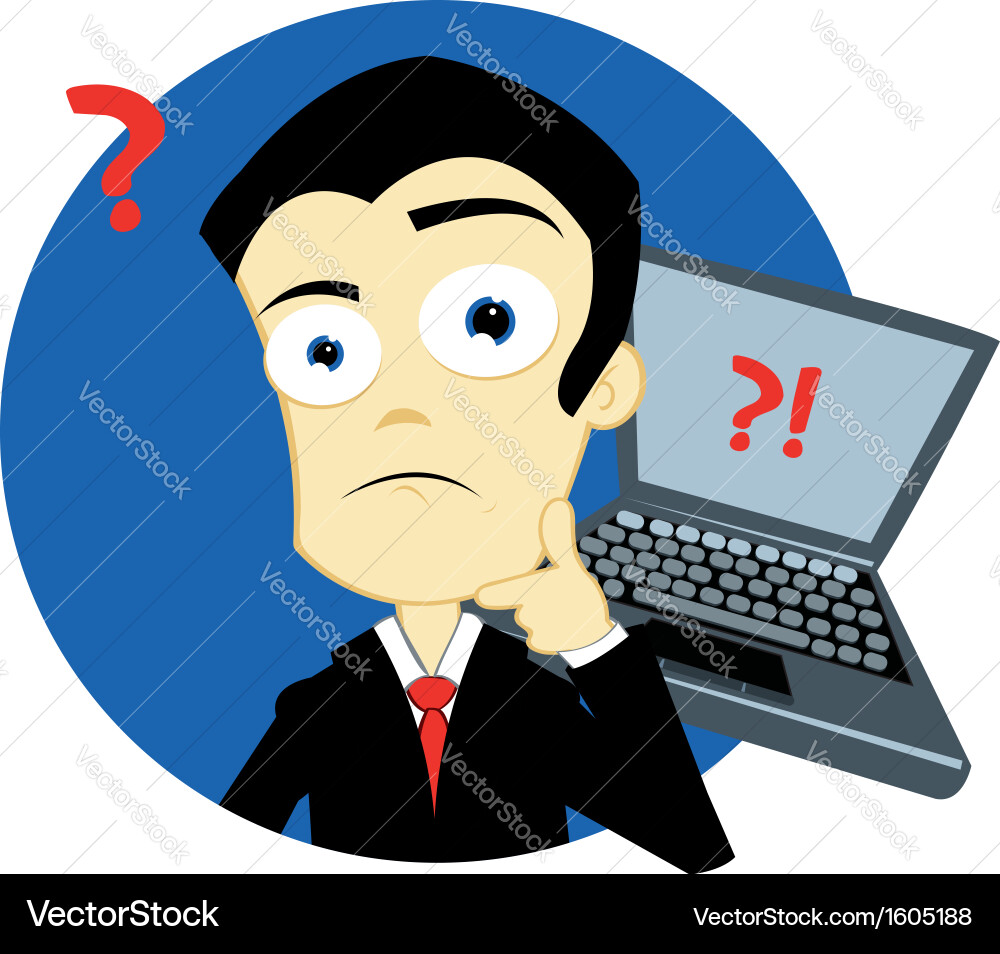 Business man in trouble Royalty Free Vector Image