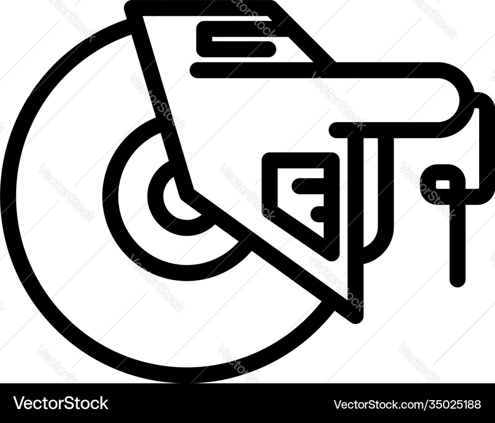 Equipment grinding machine icon outline style Vector Image