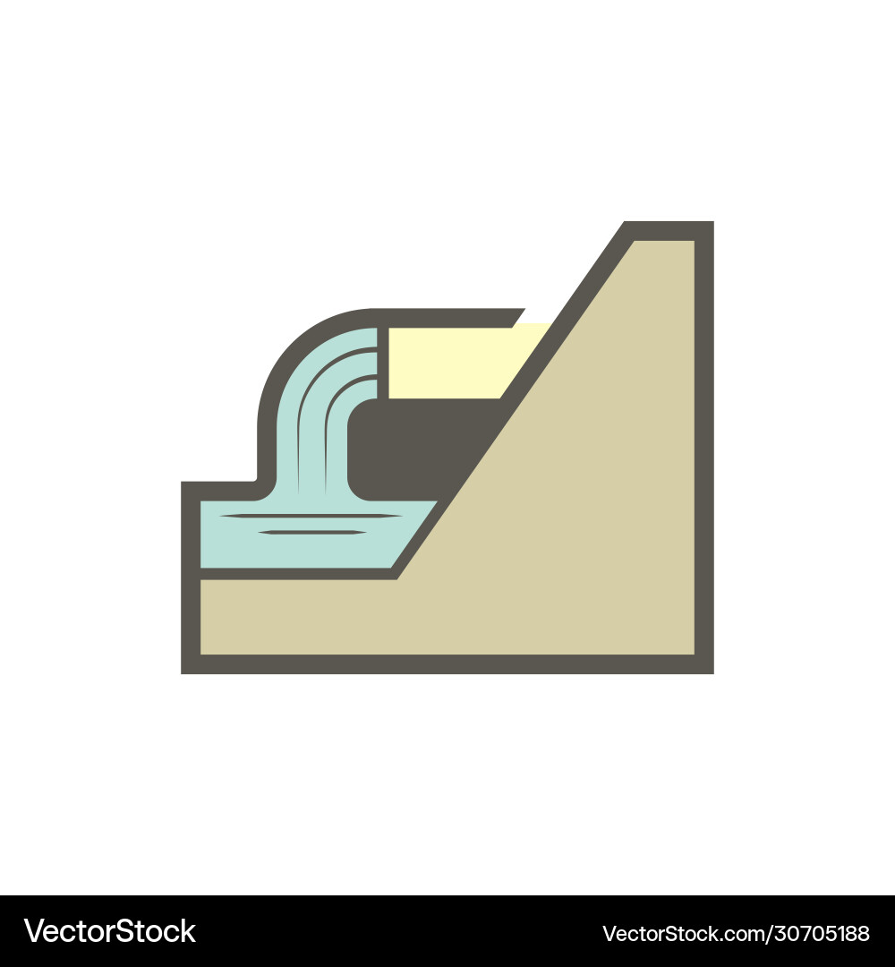 Garden drainage system and pipe icon set design Vector Image