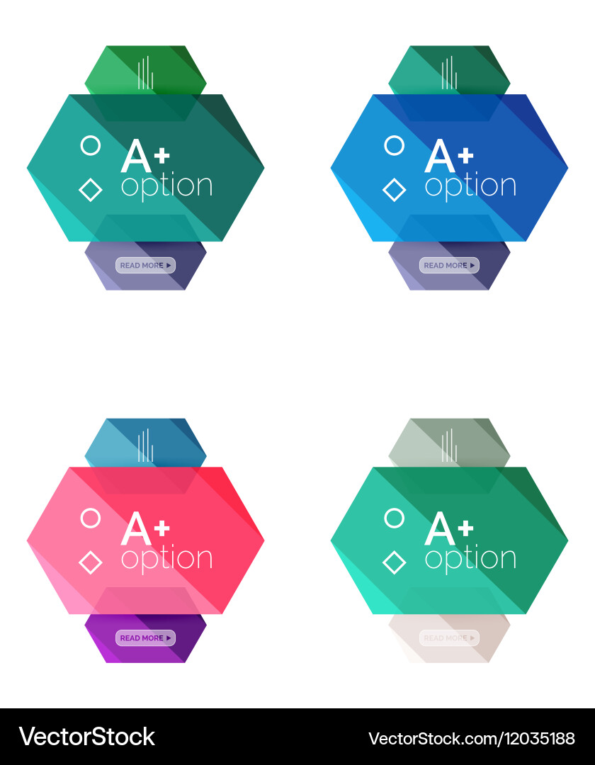 Geometric option infographic templates Royalty Free Vector