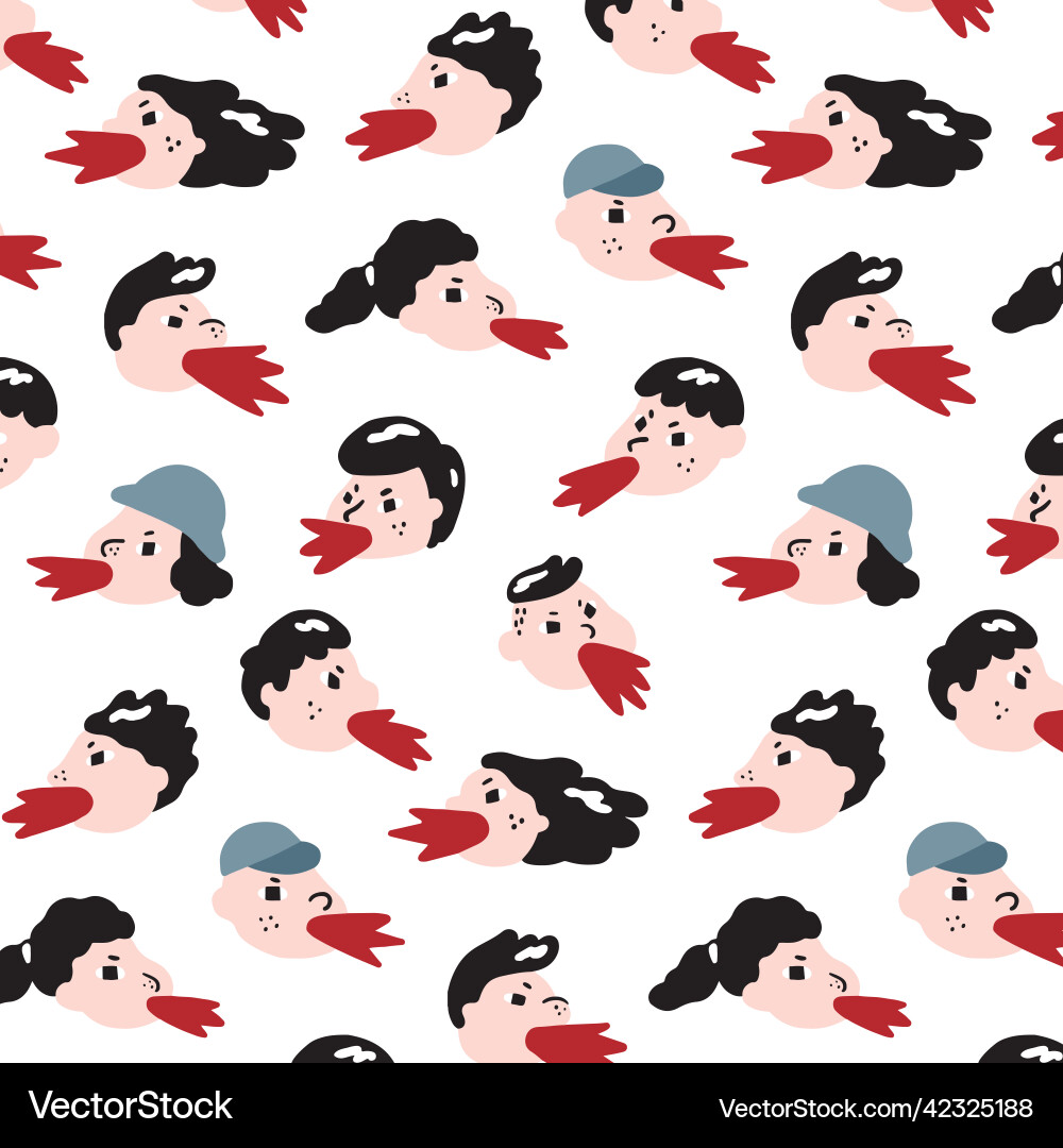 Hand drawn of people complain pattern Royalty Free Vector