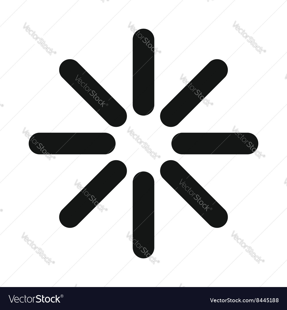 Loading circle sign icon simple style Royalty Free Vector