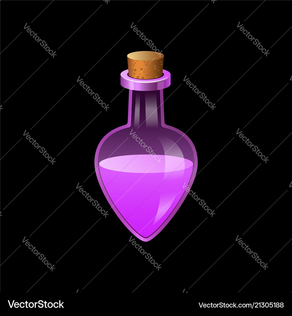 Pink flask icon cartoon style Royalty Free Vector Image