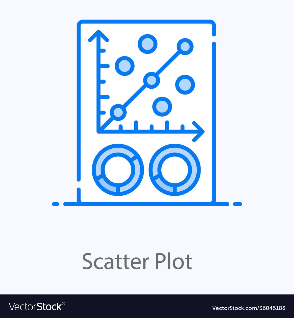 Scatter plot Royalty Free Vector Image - VectorStock