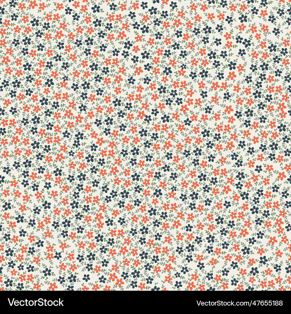 Seamless pattern of many hand-drawn small orange Vector Image