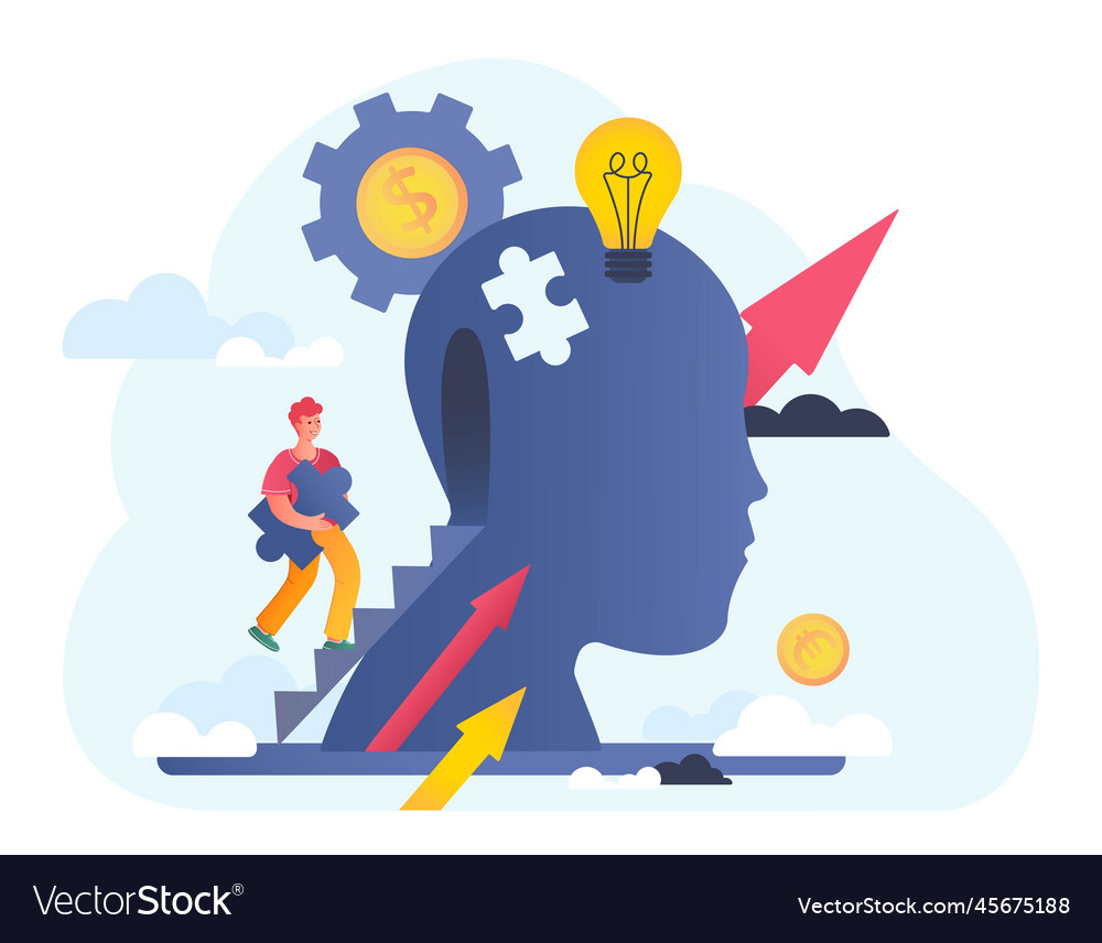 Self development concept Royalty Free Vector Image