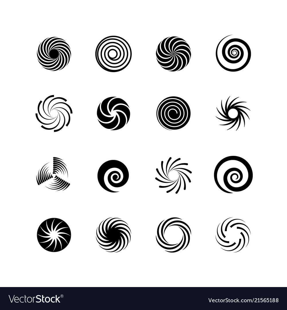 Swirling circles abstract spirals and liquid Vector Image
