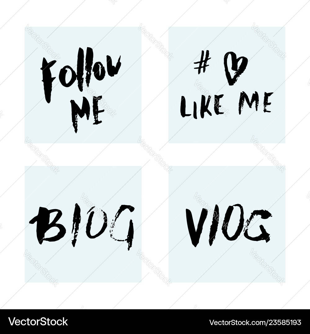 Handwritten lettering for social media network Vector Image