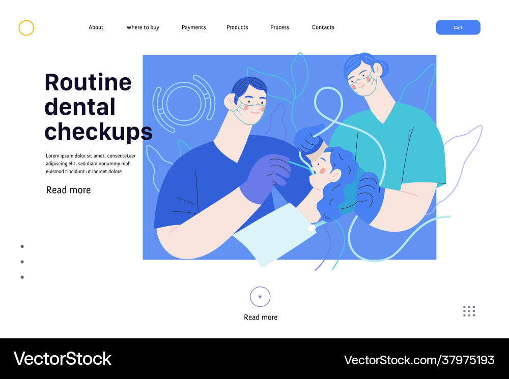 Routine dental checkups - medical insurance web Vector Image
