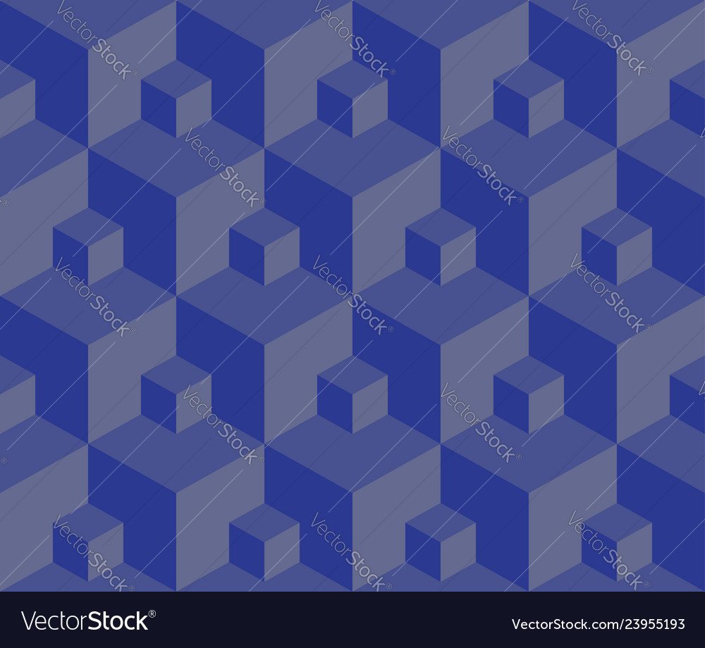 Seamless pattern 3d cube Royalty Free Vector Image