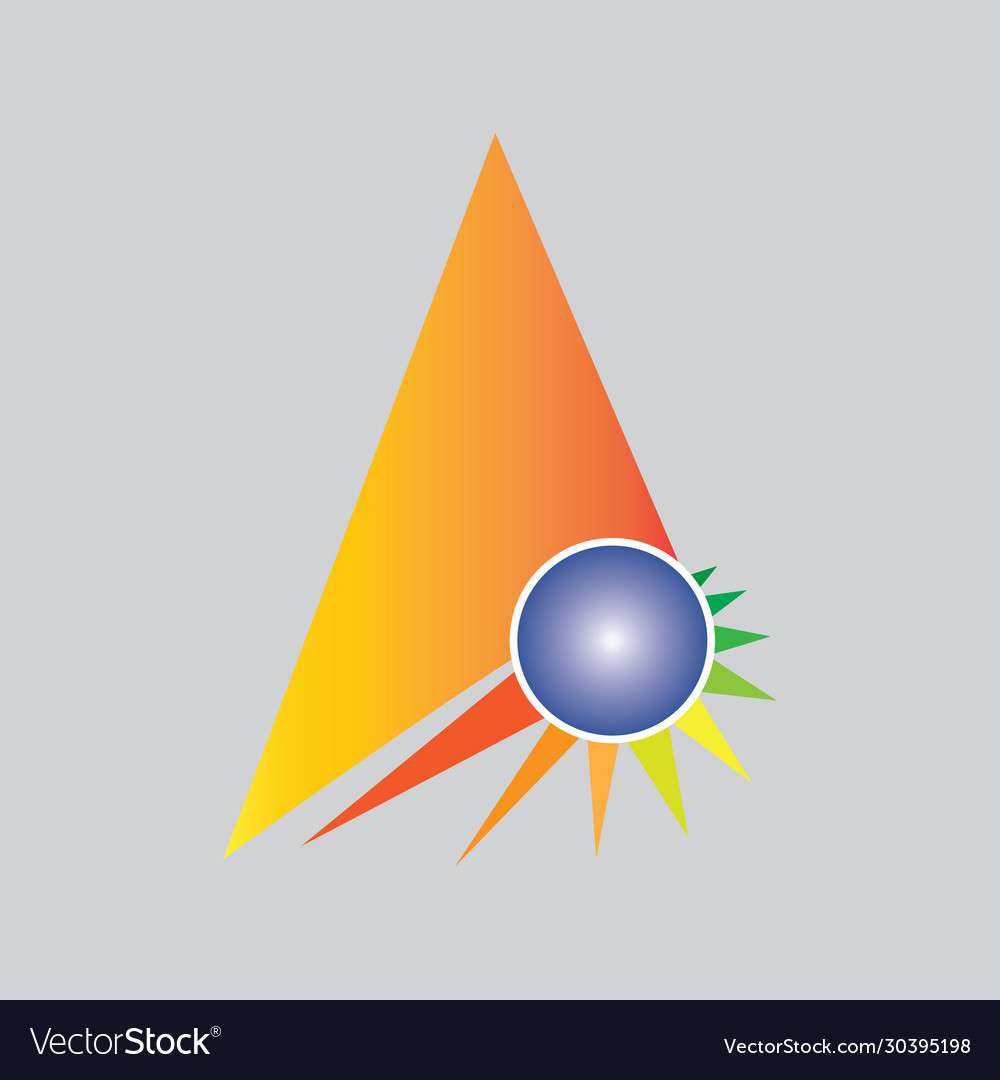 Abstract image a triangular logo Royalty Free Vector Image