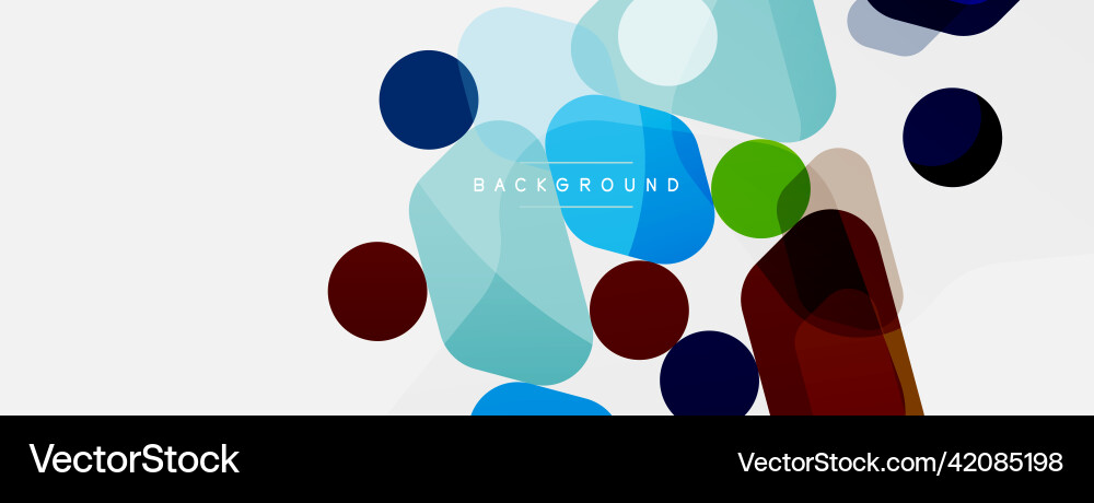 Abstract round geometric shapes and circles Vector Image