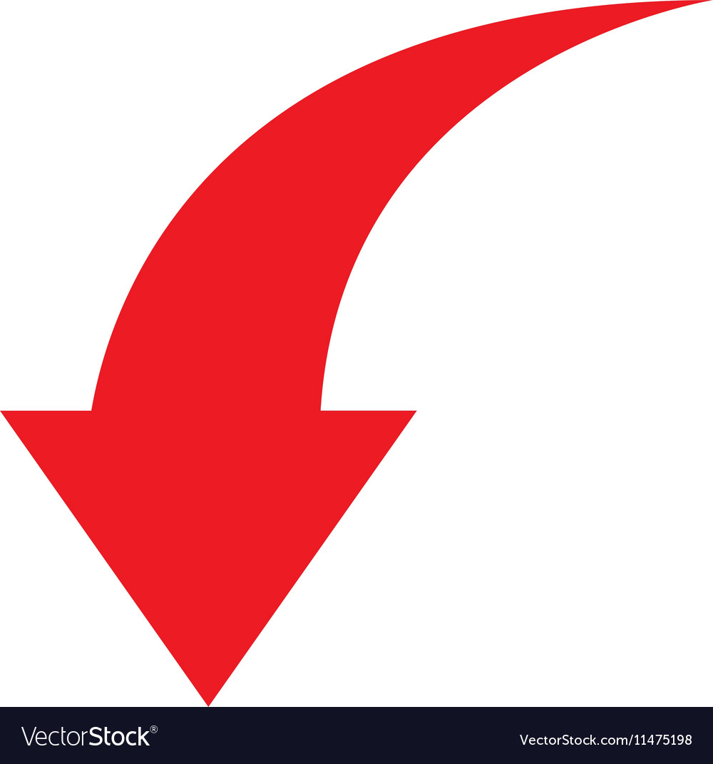 Arrow download symbol isolated icon Royalty Free Vector