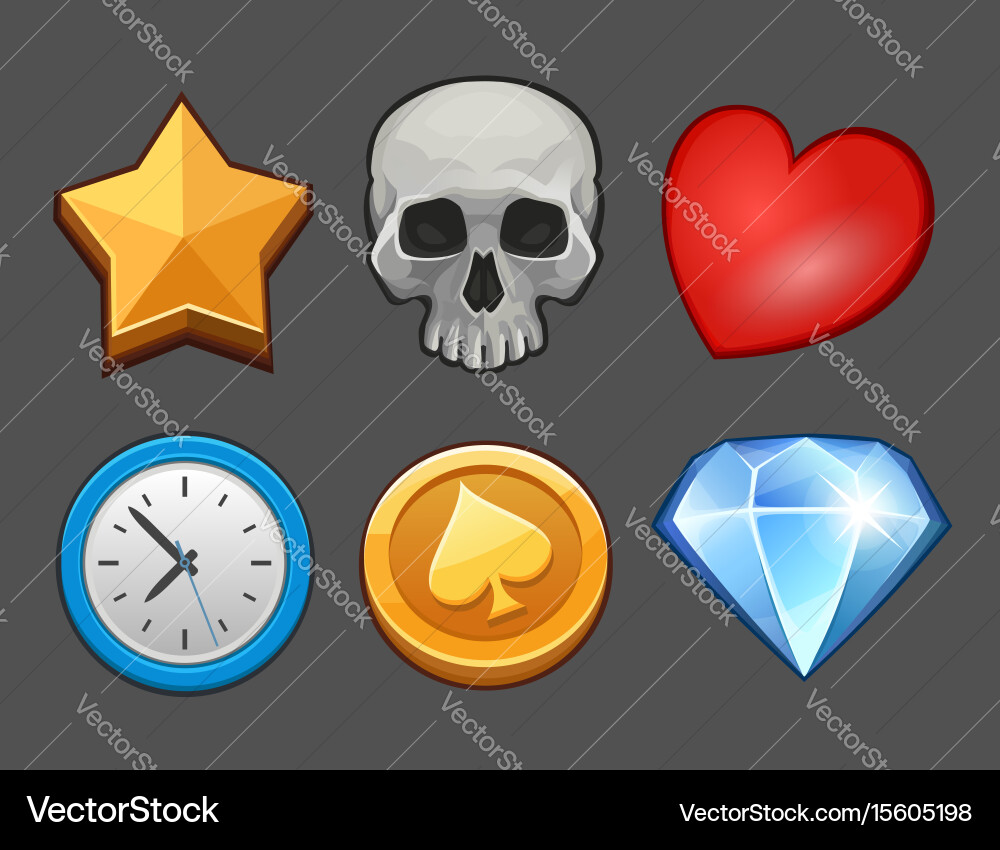 Cartoon icons set Royalty Free Vector Image - VectorStock