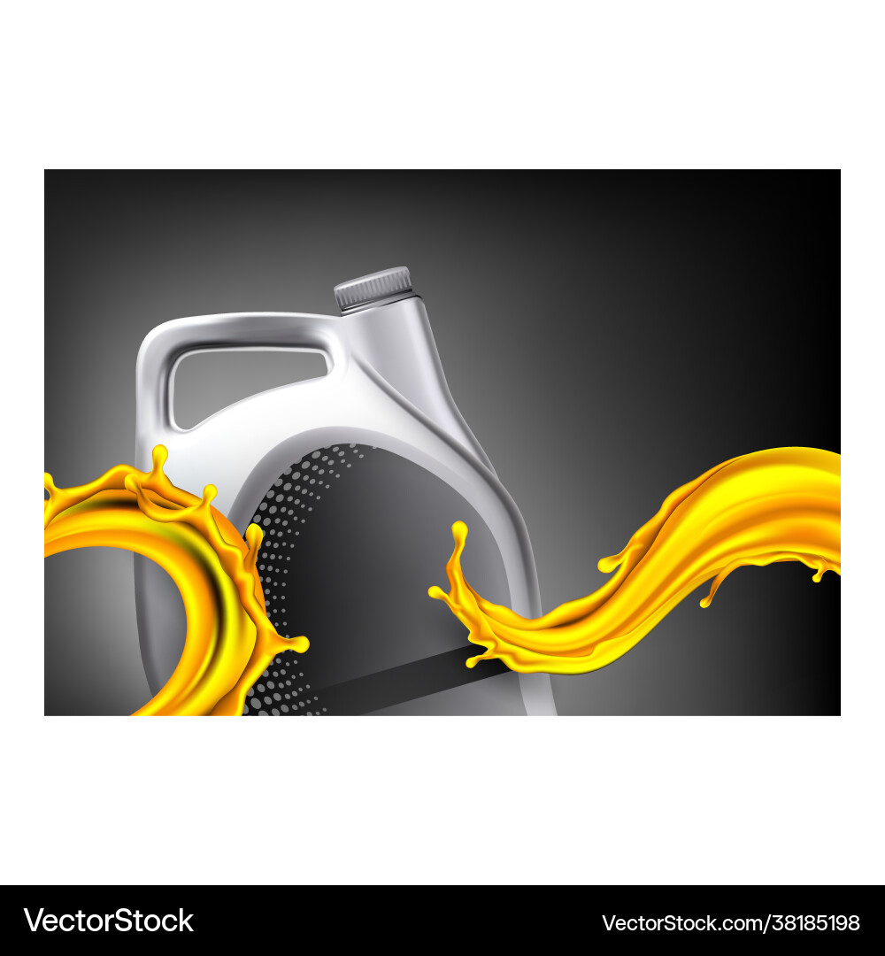 Engine oil creative promotional banner Royalty Free Vector