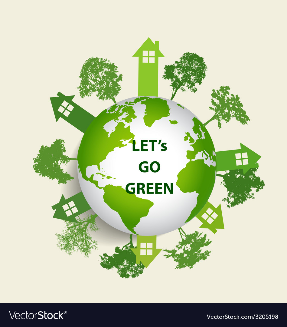 Green Eco Earth Royalty Free Vector Image Vectorstock