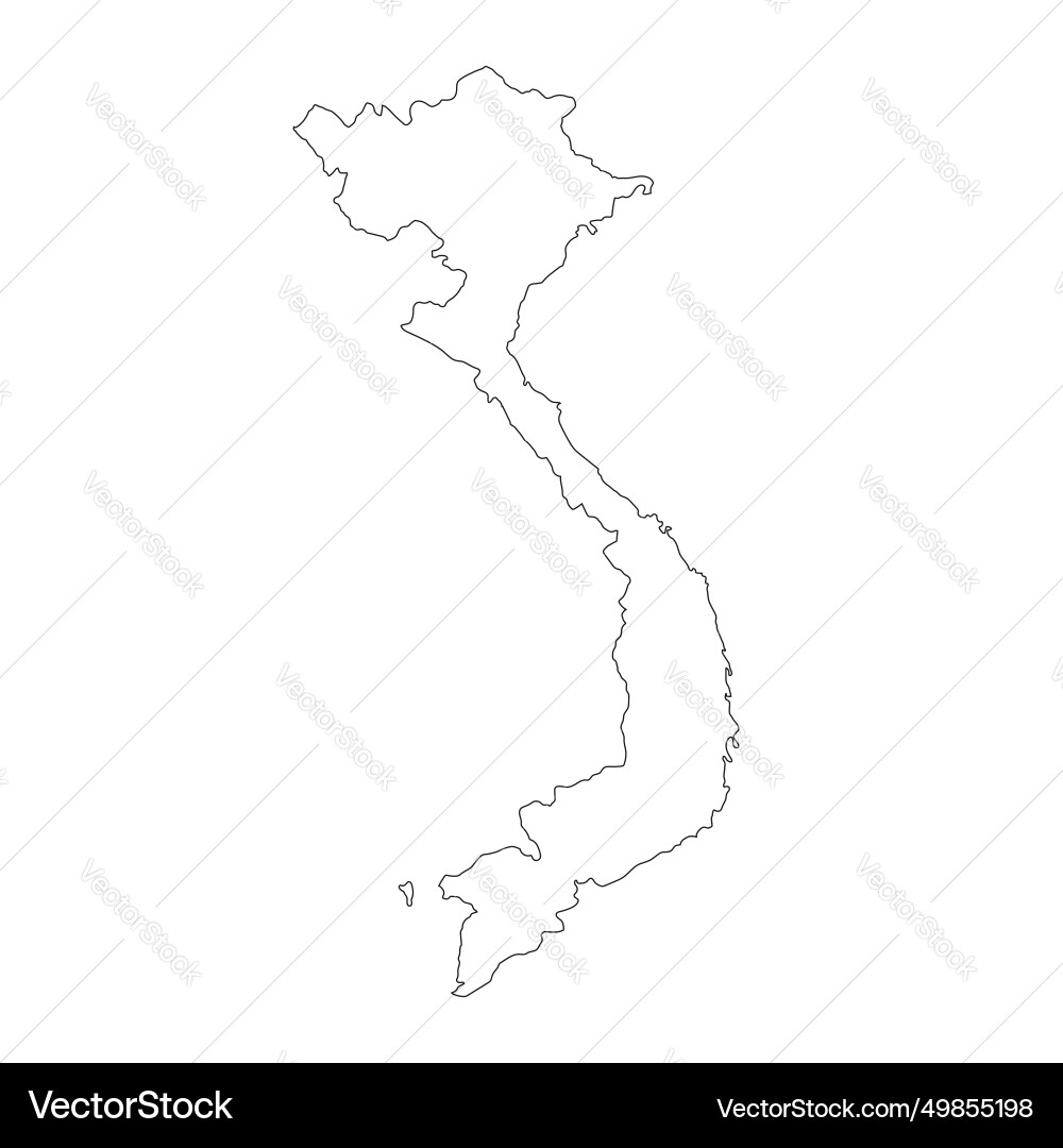 Highly detailed vietnam map with borders isolated Vector Image