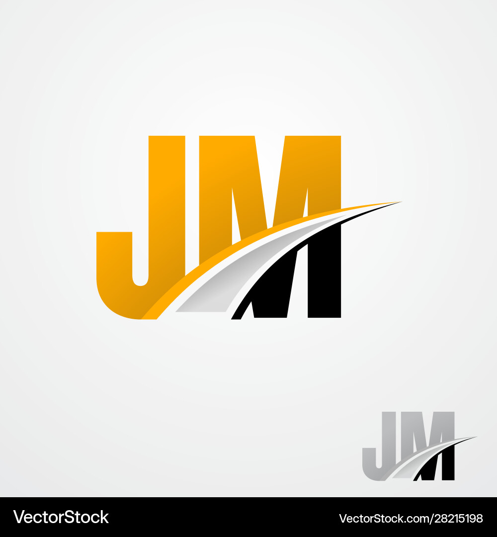 Letter jm monogram symbol design minimalist Vector Image