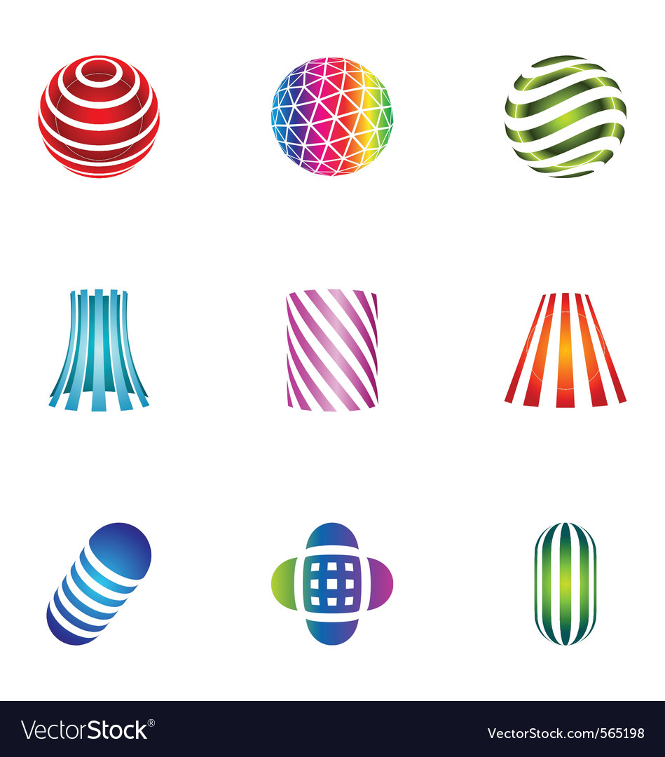 Logo design elements set 29 Royalty Free Vector Image